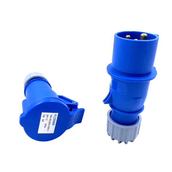 Wholesale IEC 60309 250V 16A Single Phase 3 Pin Female Male CEE Plugs ...